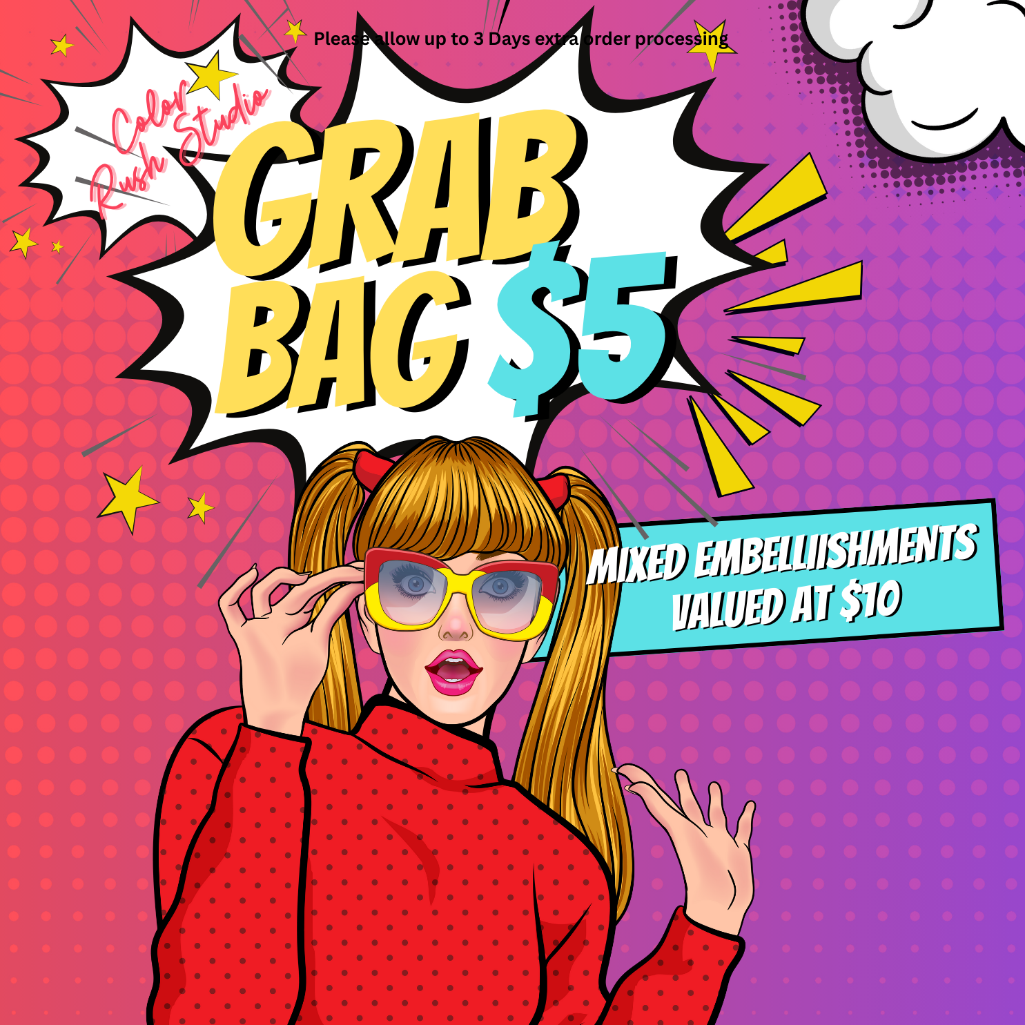 **GRAB BAG SALE $5** – Color Rush Studio